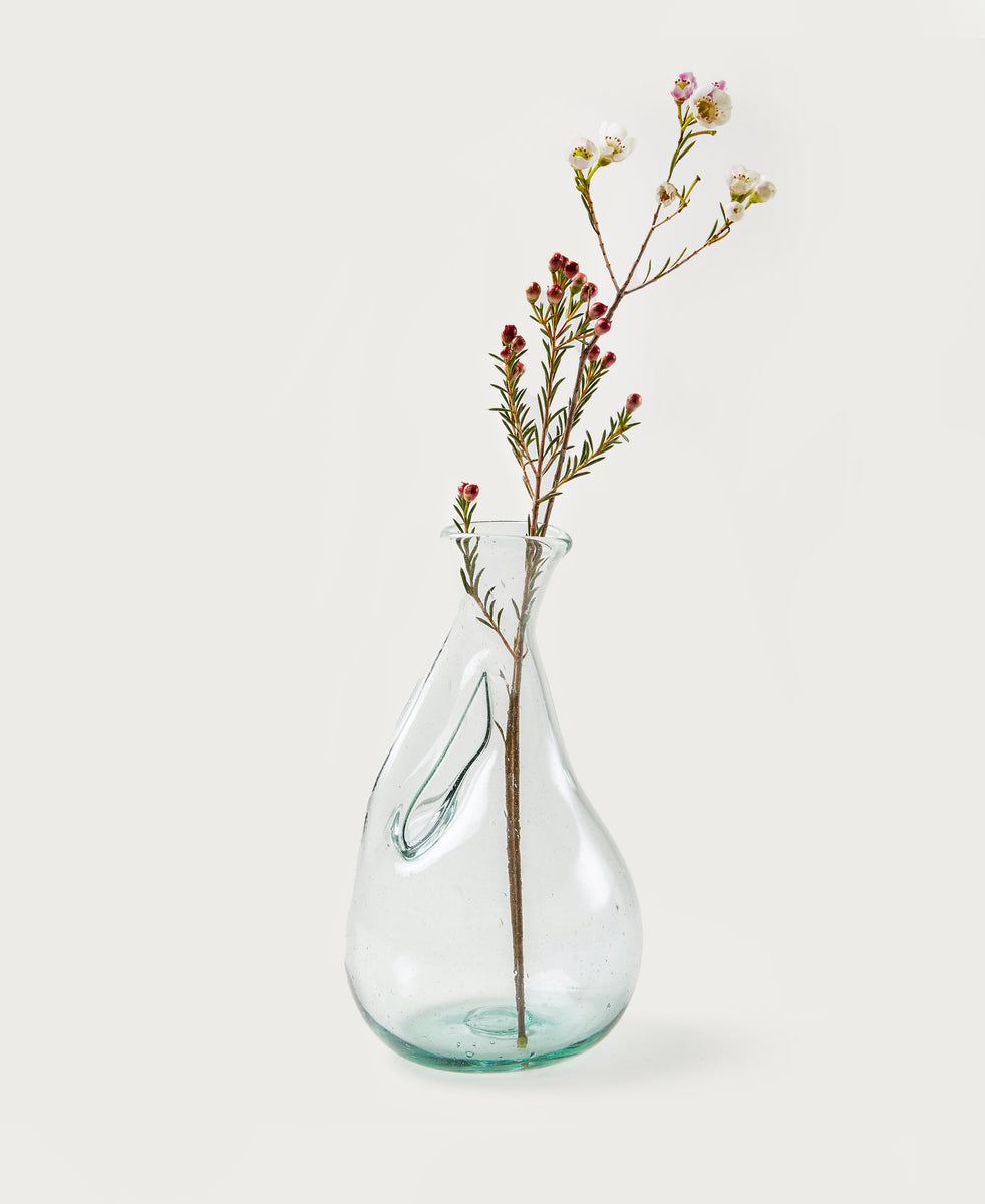il Buco Vita La Riccia Recycled Glass Pinch Decanter